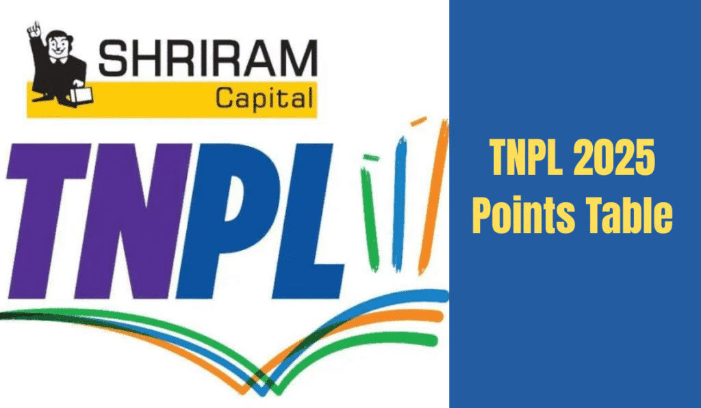 Tamil Nadu Premier League 2025 Points Table | TNPL Points Table